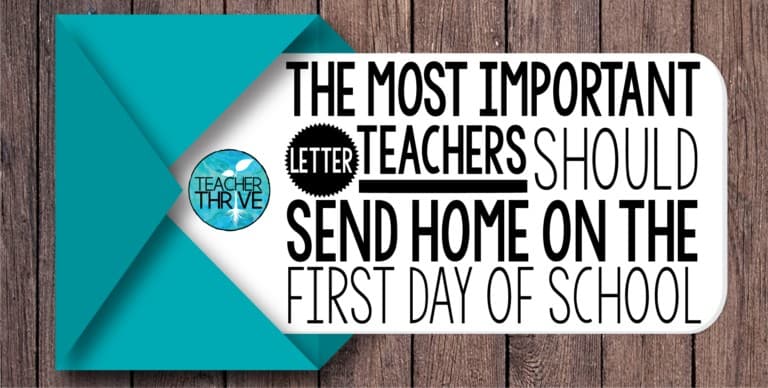 Teachers, You Must Send This Letter Home on the First Day of School ...