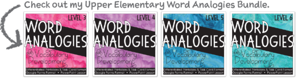 Build Vocabulary with Word Analogies • Teacher Thrive