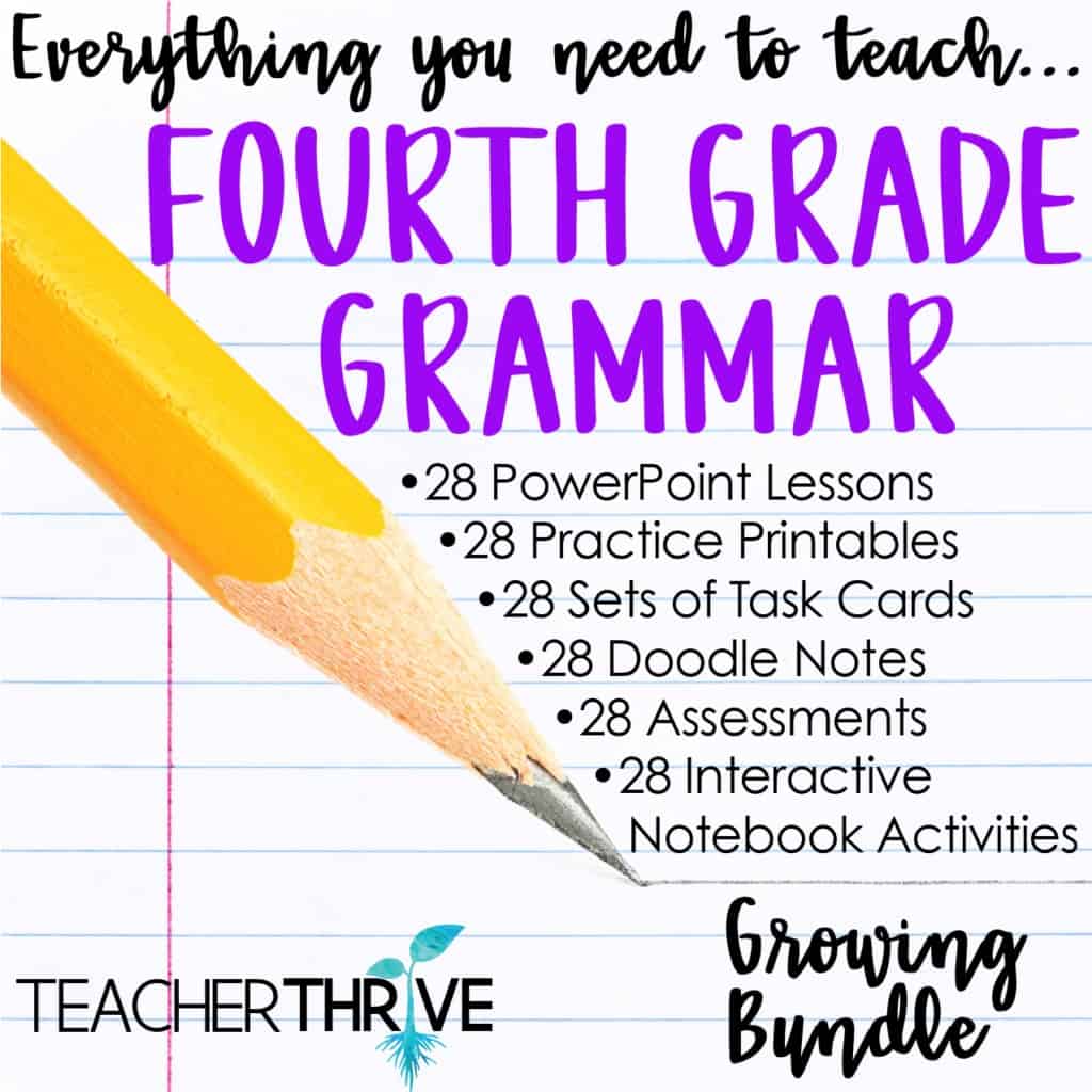 FREE Classroom Grammar Posters • Teacher Thrive