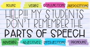 Reteaching and Reviewing Parts of Speech • Teacher Thrive