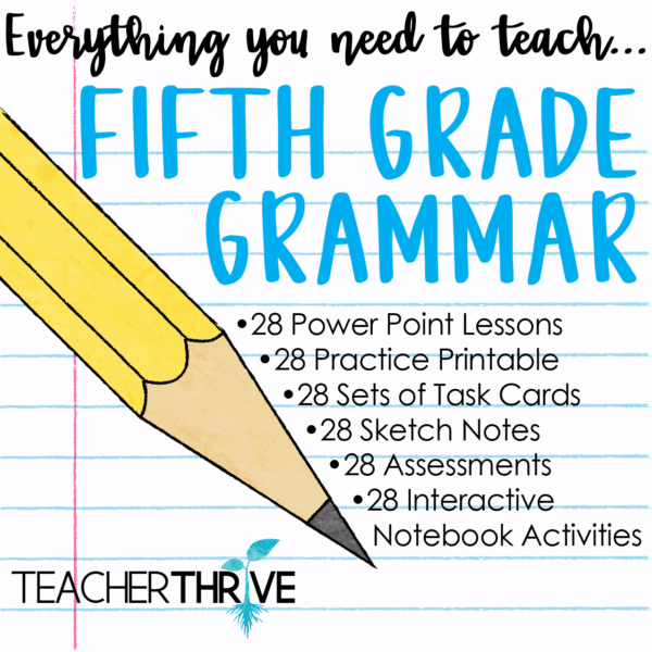 FREE Classroom Grammar Posters • Teacher Thrive
