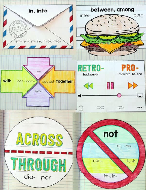 Prefixes and Suffixes Interactive Notebook • Teacher Thrive