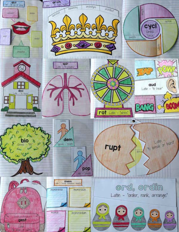 Greek and Latin Roots Interactive Notebook • Teacher Thrive