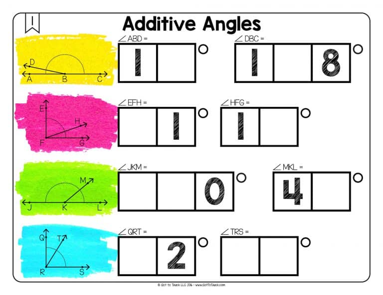 Math Tiles: Additive Angles • Teacher Thrive