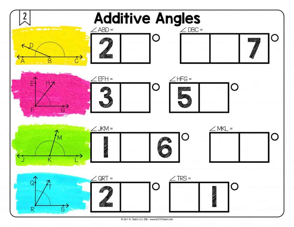 Math Tiles: Additive Angles • Teacher Thrive