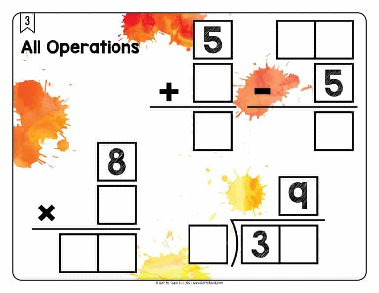 Math Tiles: All Operations (Add, Subtract, Multiply & Divide) • Teacher ...