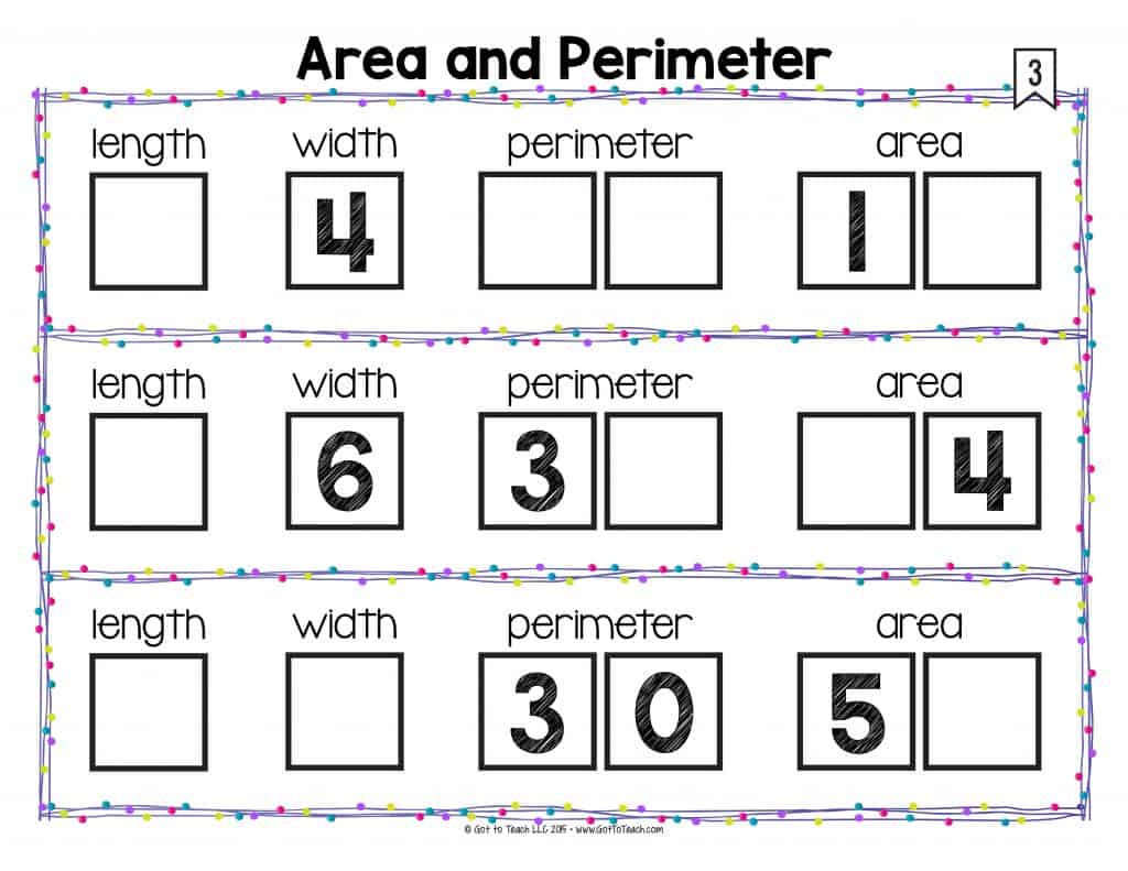 Math Tiles: Area and Perimeter • Teacher Thrive
