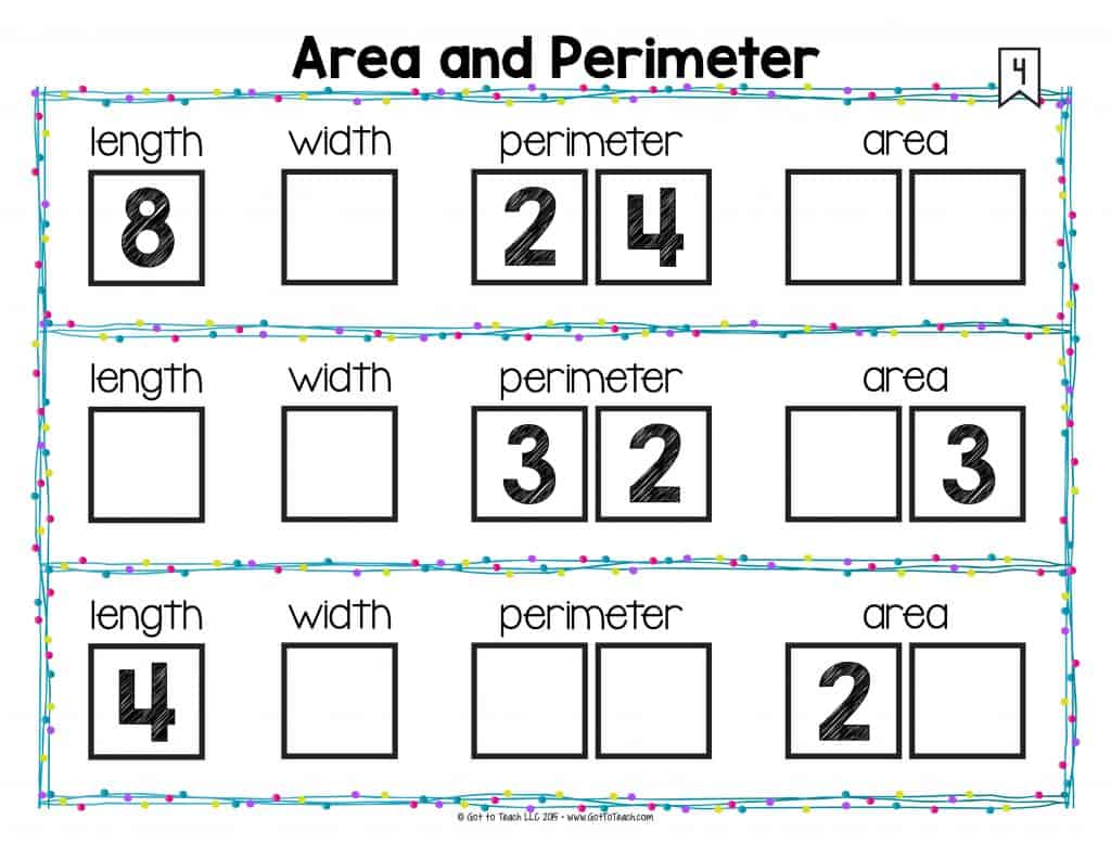 Math Tiles: Area and Perimeter • Teacher Thrive