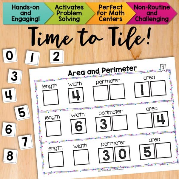 Math Tiles: Area and Perimeter • Teacher Thrive