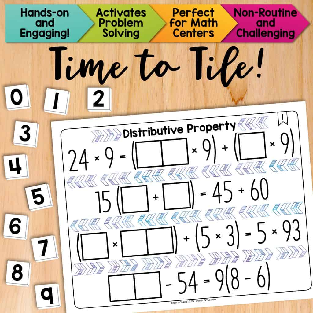Math Tiles Distributive Property Teacher Thrive