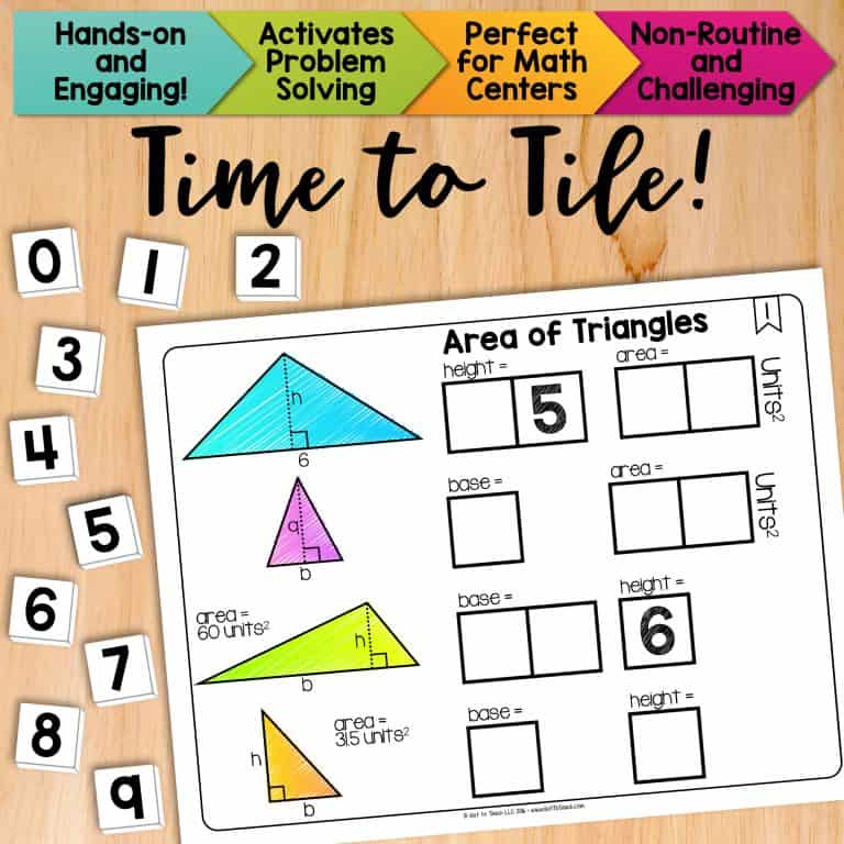 Math Tiles: Area of Triangles • Teacher Thrive