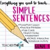 Third Grade Grammar: Simple Sentences • Teacher Thrive