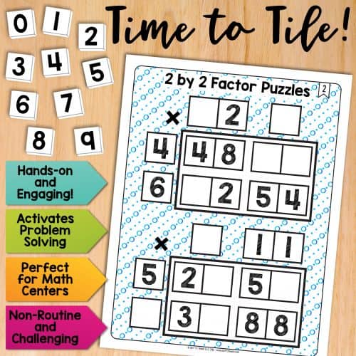 Math Tiles: 2 by 2 Factor Puzzles • Teacher Thrive
