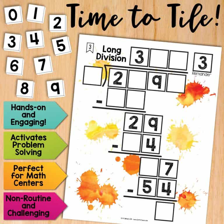 Math Tiles: Long Division • Teacher Thrive