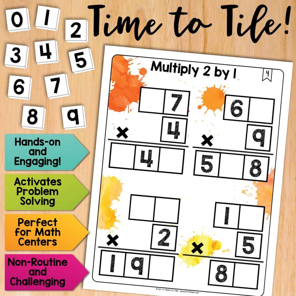 Math Tiles: Multiply 2 by 1 • Teacher Thrive