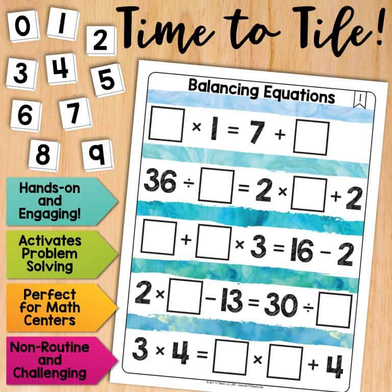 Math Tiles: Balancing Equations • Teacher Thrive