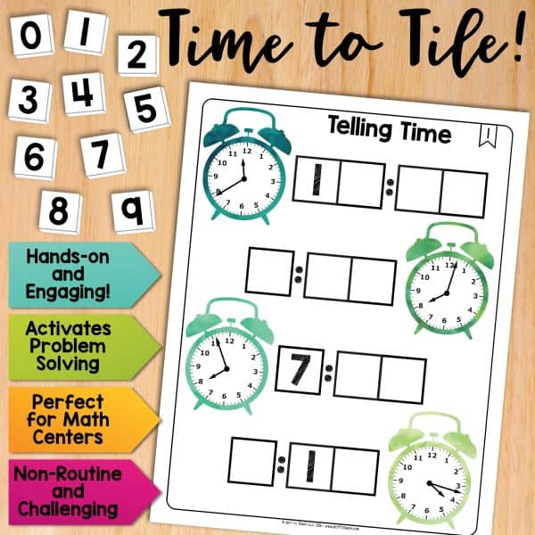 Math Tiles: Telling Time • Teacher Thrive