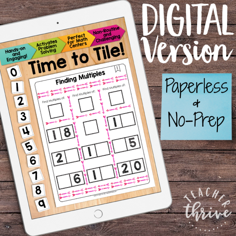 Math Tiles: Finding Multiples • Teacher Thrive