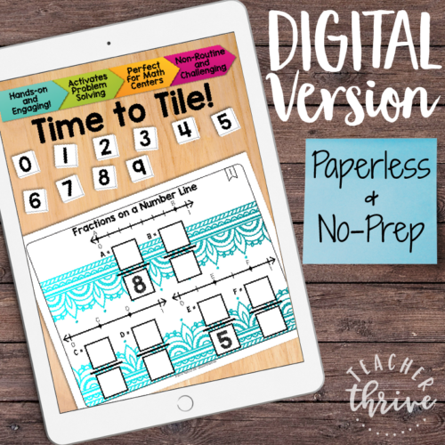 Math Tiles: Fractions on a Number Line • Teacher Thrive