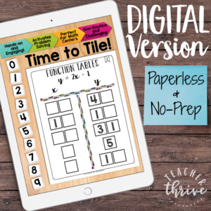 Math Tiles: Function Tables • Teacher Thrive