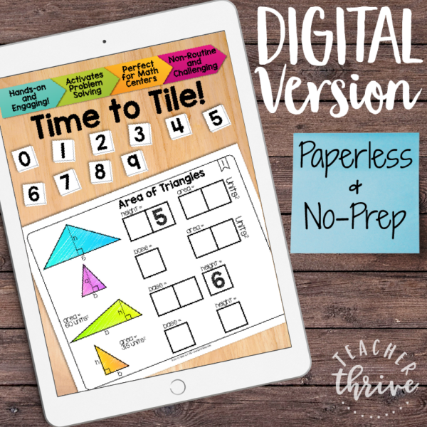 Math Tiles: Area of Triangles • Teacher Thrive