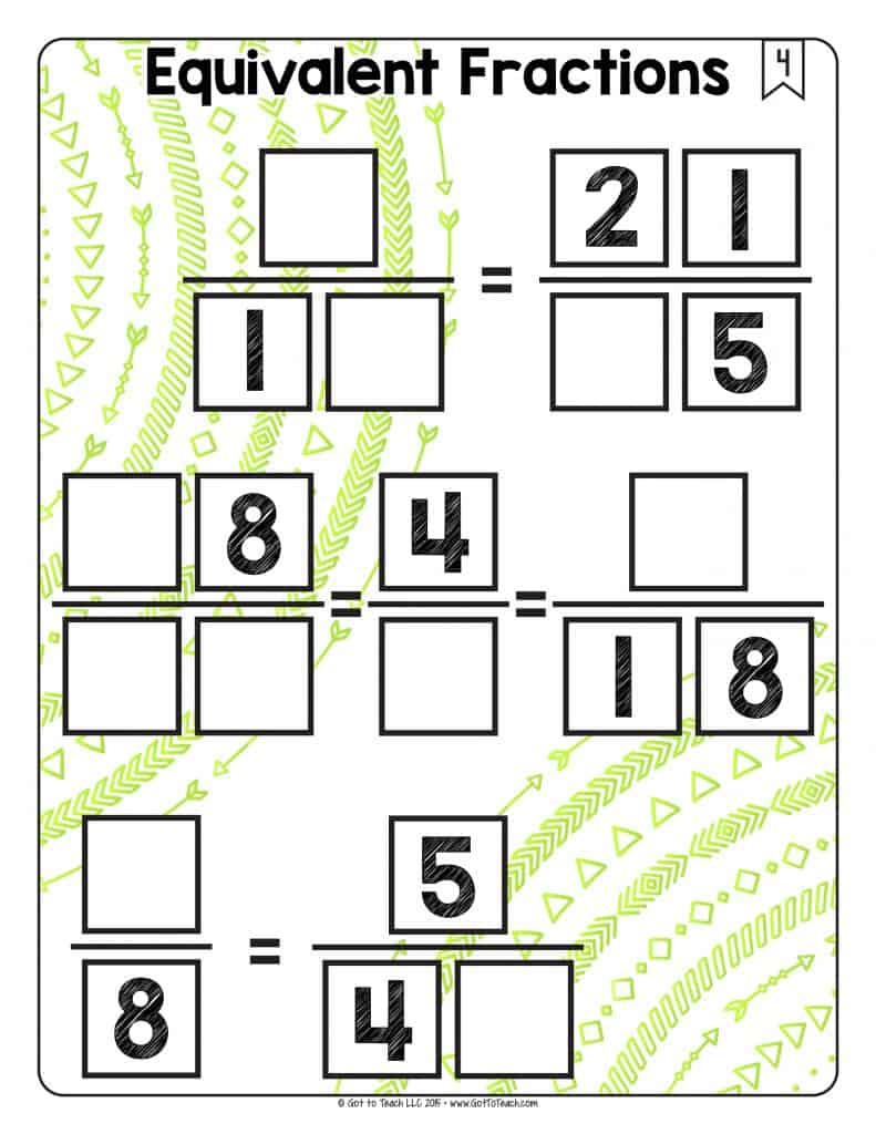 Math Tiles: Equivalent Fractions • Teacher Thrive