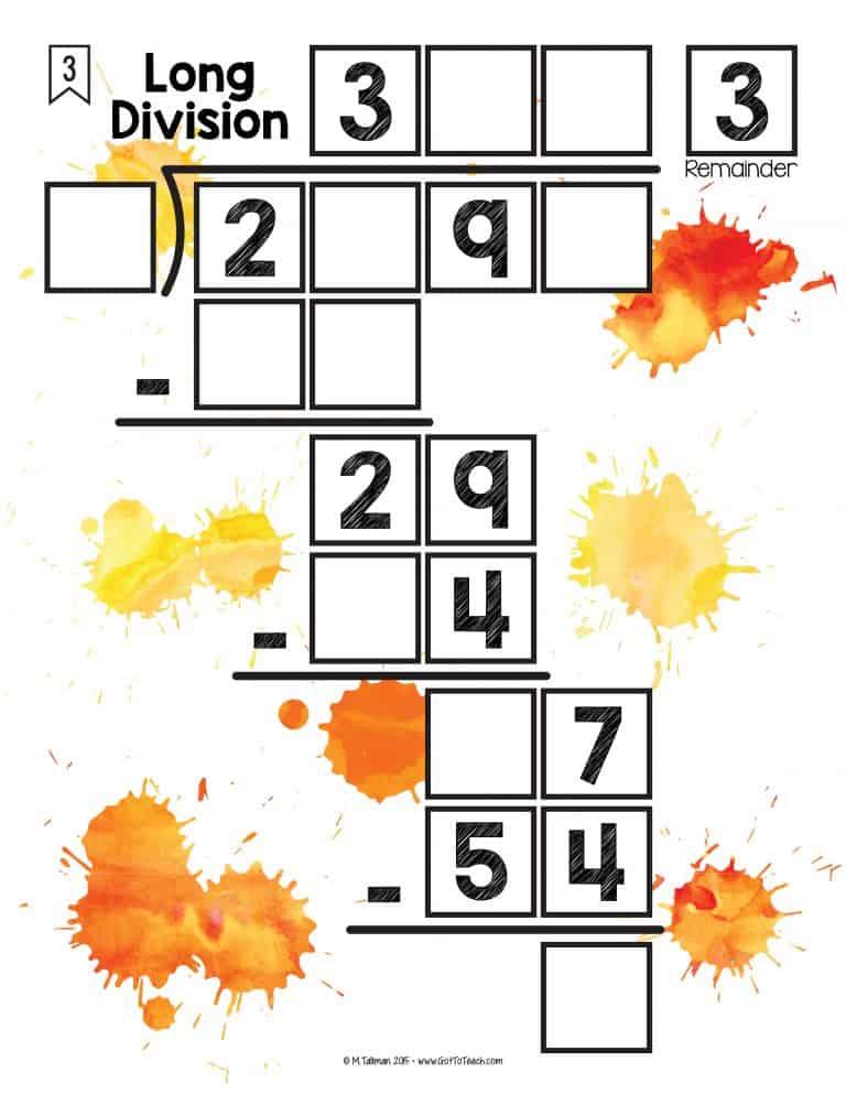 Math Tiles: Long Division • Teacher Thrive