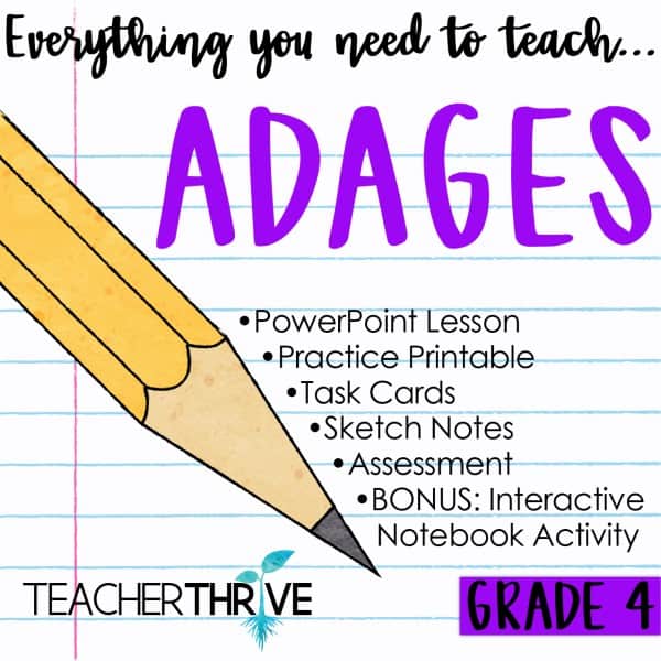 Idioms, Adages, and Proverbs • Teacher Thrive