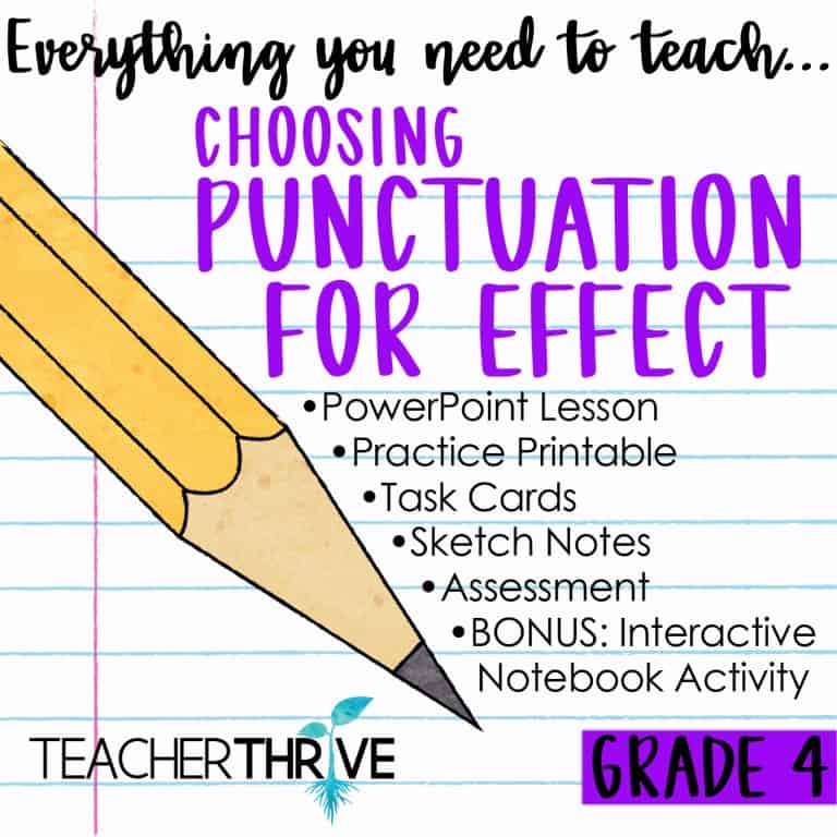 Fourth Grade Grammar: Punctuation • Teacher Thrive