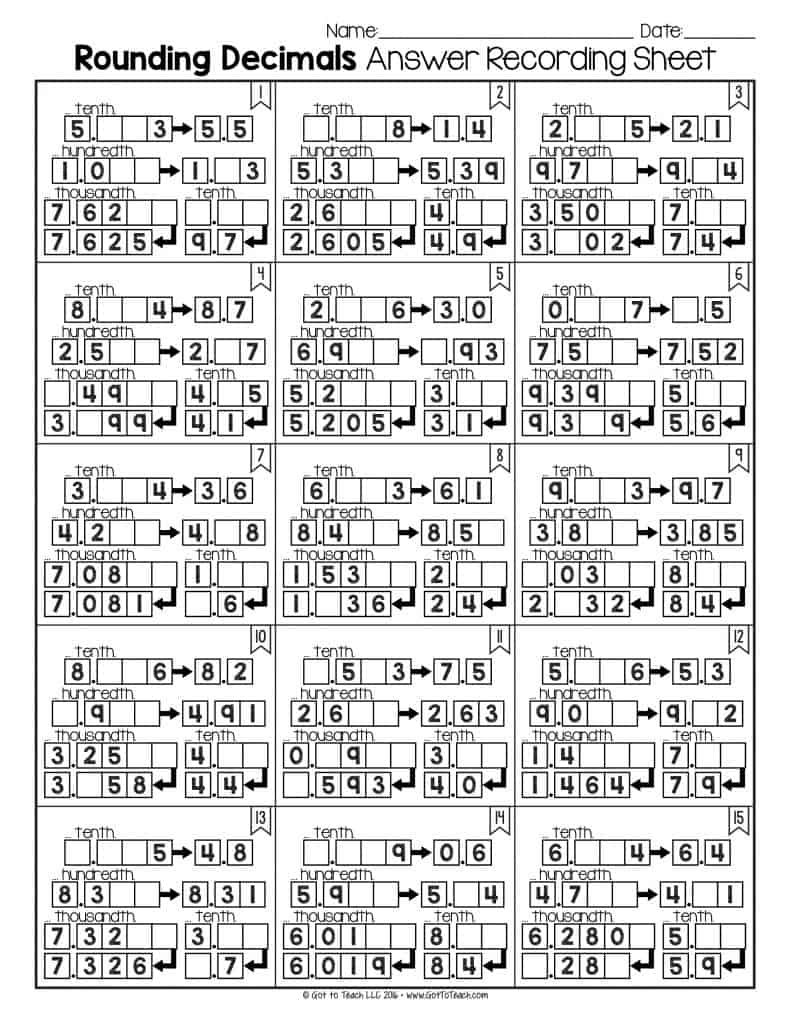 Math Tiles: Rounding Decimals • Teacher Thrive