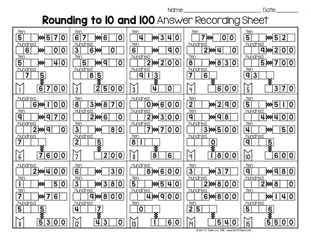 Math Tiles: Rounding to 10 and 100 • Teacher Thrive