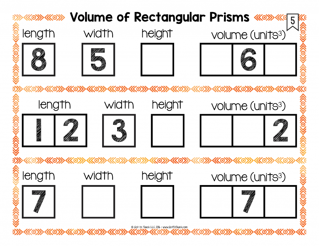 Math Tiles: Volume of Rectangular Prisms • Teacher Thrive
