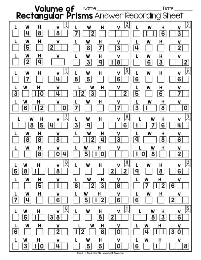 Math Tiles: Volume of Rectangular Prisms • Teacher Thrive