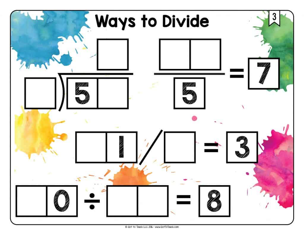 Math Tiles: Ways to Divide • Teacher Thrive