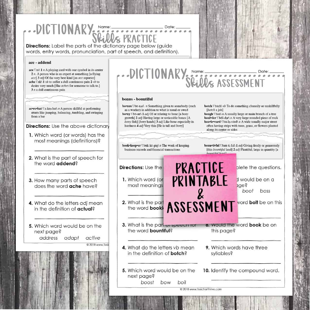 Third Grade Grammar Dictionary Skills Teacher Thrive