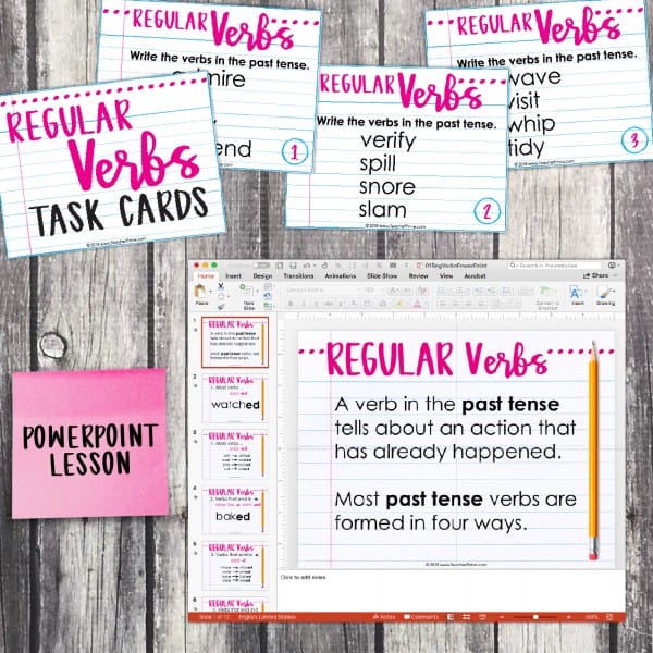Third Grade Grammar: Regular Verbs • Teacher Thrive