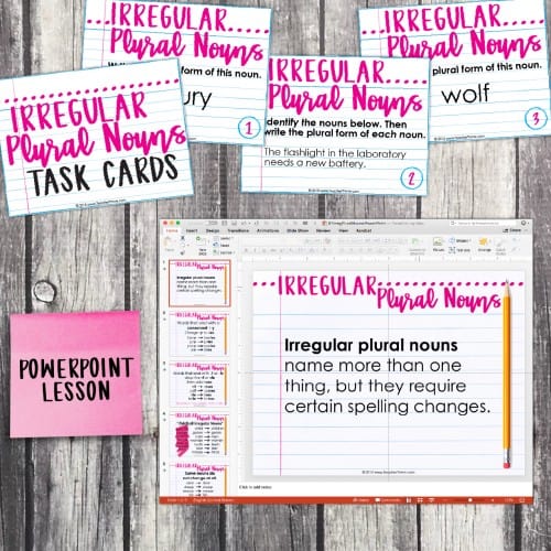 Third Grade Grammar: Irregular Plural Nouns • Teacher Thrive
