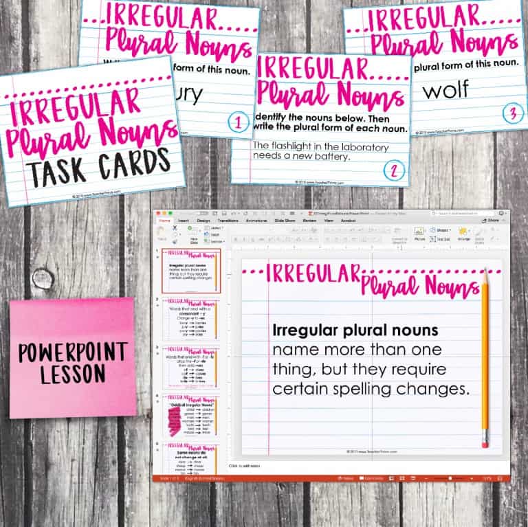 Third Grade Grammar: Irregular Plural Nouns • Teacher Thrive