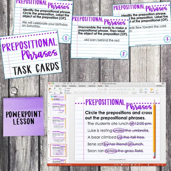 Fourth Grade Grammar: Prepositional Phrases • Teacher Thrive