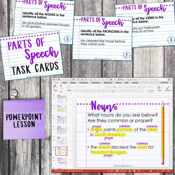 Fourth Grade Grammar: Parts of Speech • Teacher Thrive
