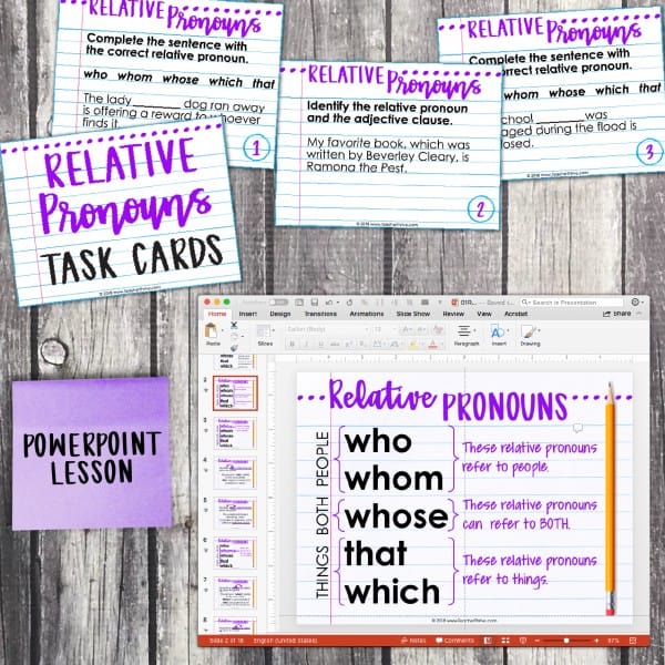 Fourth Grade Grammar: Relative Pronouns • Teacher Thrive
