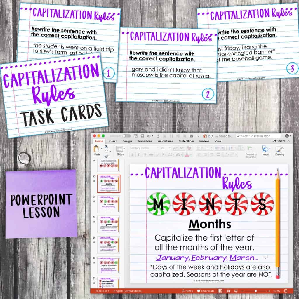 Fourth Grade Grammar: Capitalization Rules • Teacher Thrive