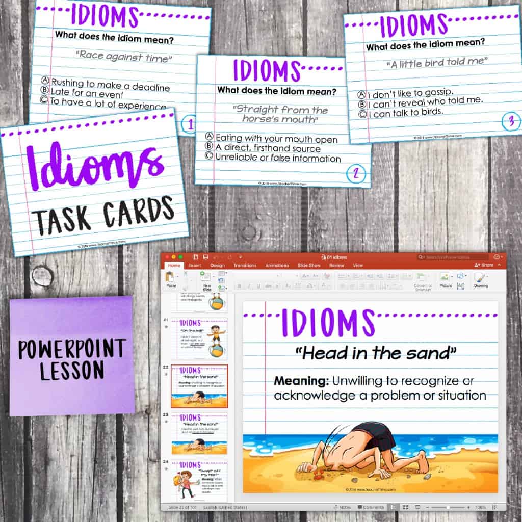 Fourth Grade Grammar: Idioms • Teacher Thrive