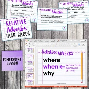 Fourth Grade Grammar: Relative Adverbs • Teacher Thrive