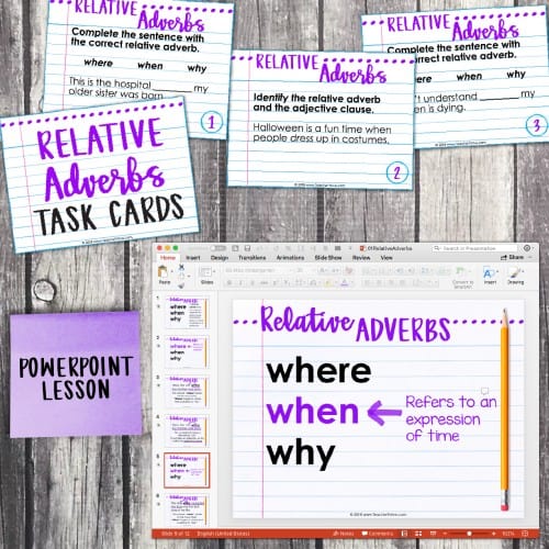Fourth Grade Grammar: Relative Adverbs • Teacher Thrive