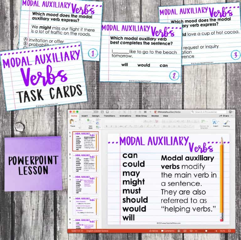 Fourth Grade Grammar: Modal Auxiliary Verbs (Helping Verbs) • Teacher ...