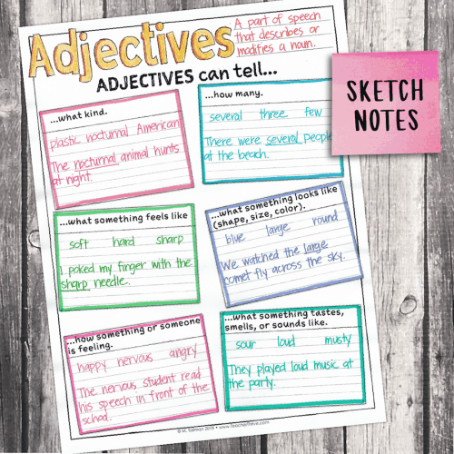 Third Grade Grammar: Adjectives • Teacher Thrive