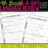 4th Grade Daily Language Spiral Review • Teacher Thrive