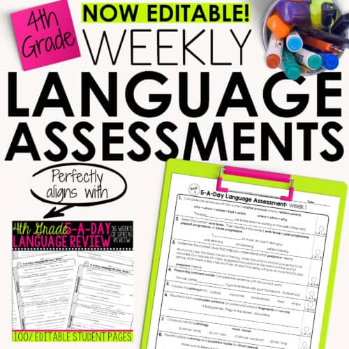 Fourth Grade Bundle: Language, Grammar, Math, and Reading • Teacher Thrive