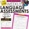 3rd Grade Weekly Language Assessments • Teacher Thrive